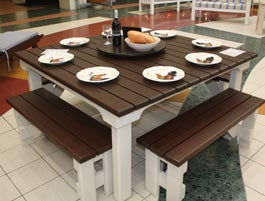 THE "CLIFTON" SQUARE BENCH SET – BENCH AND PATIO AFRICA (PTY) LTD